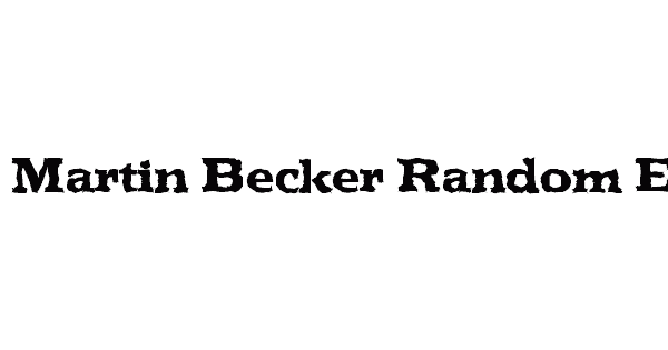 Martin Becker Random Extra Bold Regular
